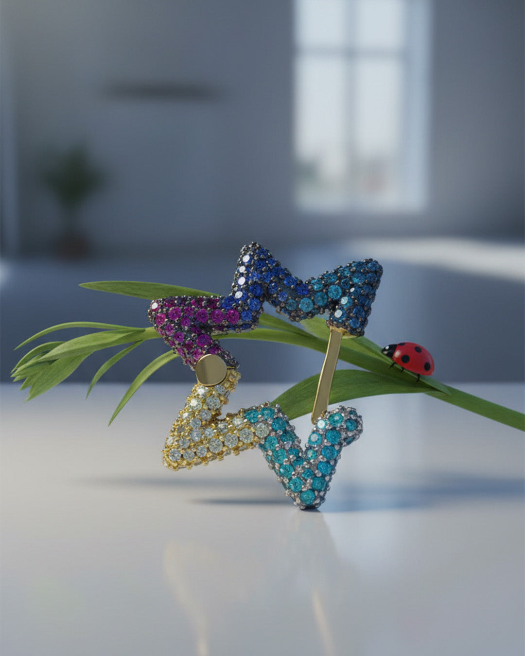 multi color star shape earring. – IOV